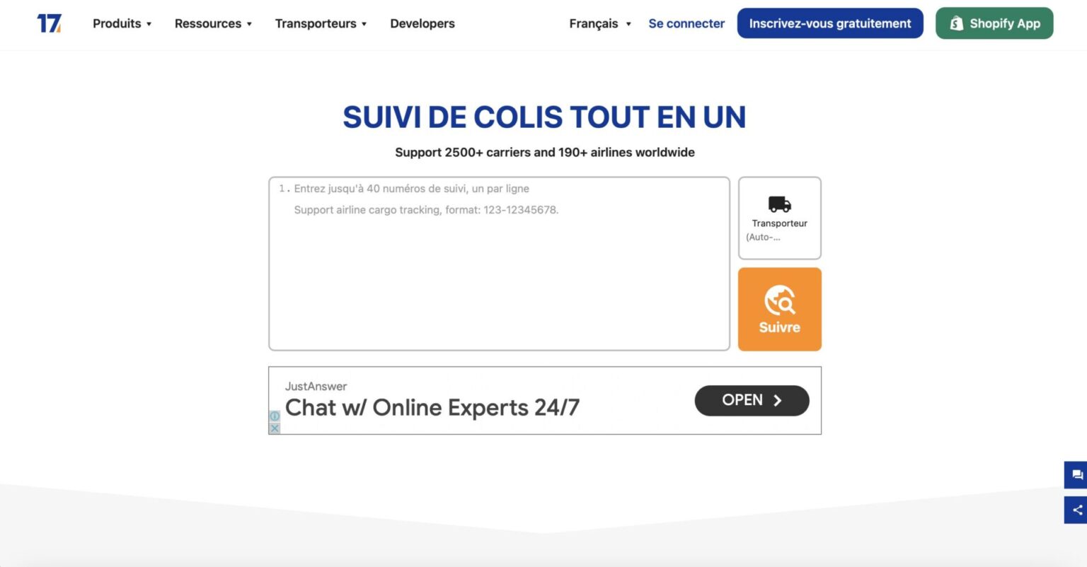 17track : pour assurer le suivi de vos colis partout dans le monde.